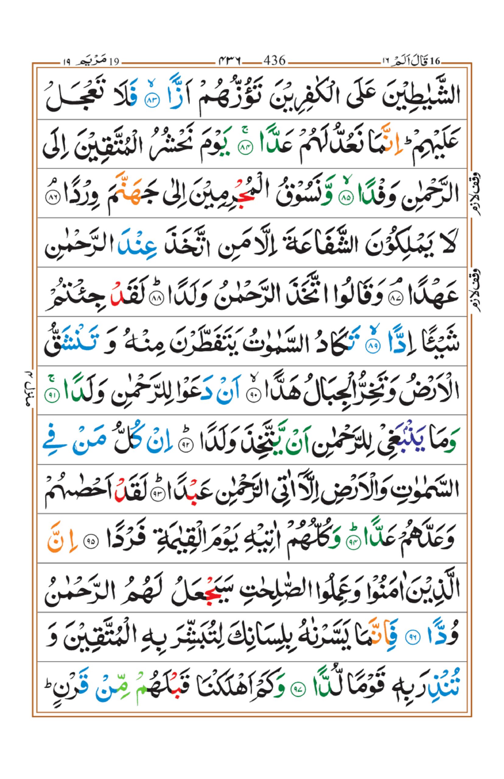 [16] Surah Maryam | Surah Maryam PDF - Deen-o-Iman